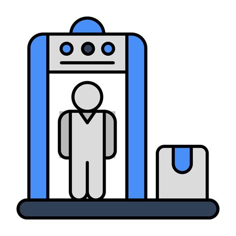 Editable Design Icon Of Security Checking Door 24152442 Vector Art At