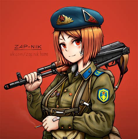 Anime Girl Military Uniform