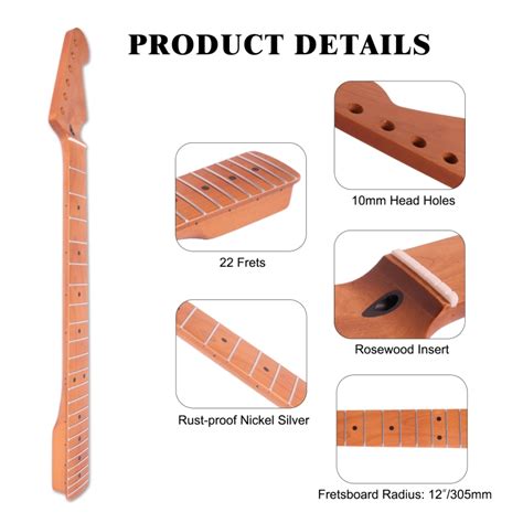 2475 Scale Length Stratocaster Guitar Neck Roasted Maple Neck 12