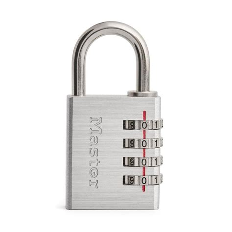Master Lock Combination Lock Resettable 4 Dial 643d The Home Depot