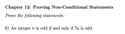 Chapter 12 Proving Non Conditional Statements Prove The Following