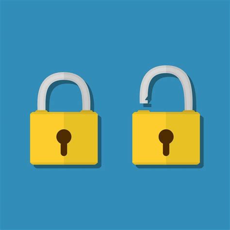 lock open and closed 35999156 vector art at vecteezy