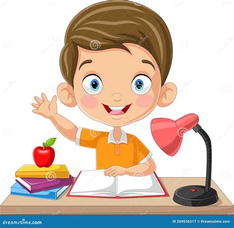 在桌子上学习的卡通小女孩 向量例证 插画 包括有 教室 现有量 家庭 男朋友 字符 课程 申请人 269556517