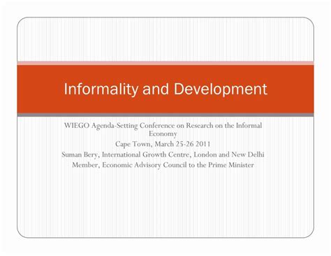 Informality And Development Wiego