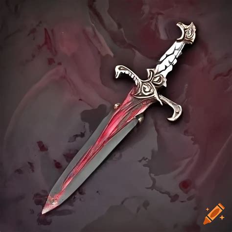 Fantasy Dagger With Red Gemstones And Marxon Engraving On Craiyon
