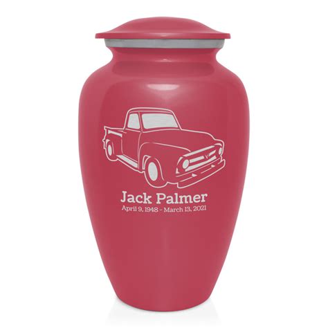 Classic Stepside Truck Cremation Urn Rose Pink Green Meadow Memorials