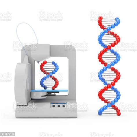 3d 프린터는 새로운 Dna 분자를 인쇄 합니다 3 차원 렌더링 Dna에 대한 스톡 사진 및 기타 이미지 Dna 건강관리와 의술 공학 Istock