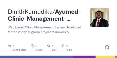 Github Dinithkumudikaayumed Clinic Management System Web Based
