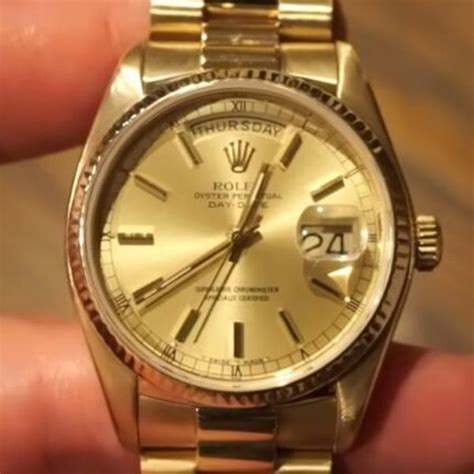 Vintage Rolex 18038 Day Date President Single Quick Set Watch Watchcharts
