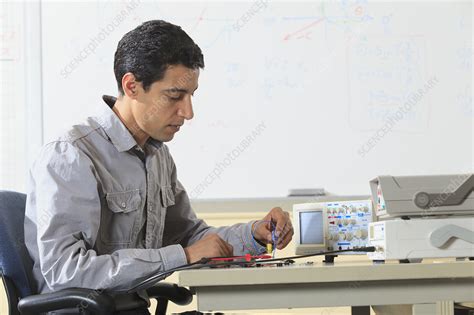 Student During Electronics Lab Experiment Stock Image F Science Photo Library