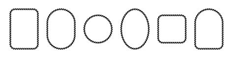 Rope Vector Border Rope Border And Frame Lasso Twisted And