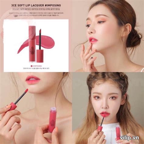 Son 3ce Soft Lip Lacquer Imposing Màu Hồng Đất