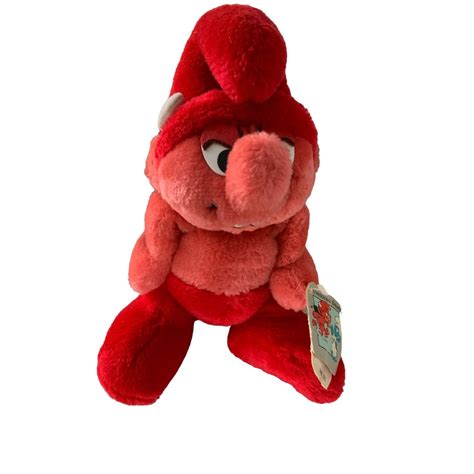 Smurfs Devil Papa Smurf Collectible Red Soft Plush Doll Toy 4693 Applause 1985 Vintage With Tags
