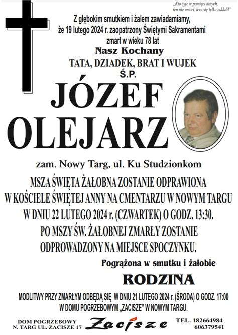 Józef Olejarz Nowytarg24tv
