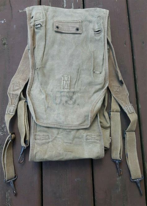 Original Ww1 Wwi Us Army Military Aef Haversack Backpack 1918 Dated