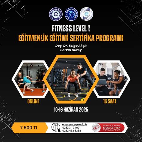 Fitness Level 1 Eğitmenlik Eğitimi Sertifika Programı Egesem