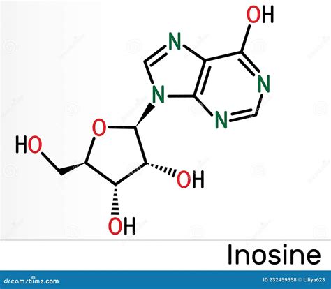 Inosine Molecule It Is Purine Nucleoside Commonly Occurs In Trna