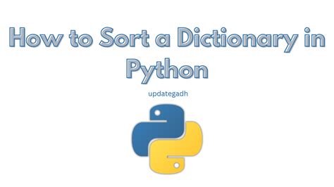 How To Sort A Dictionary In Python