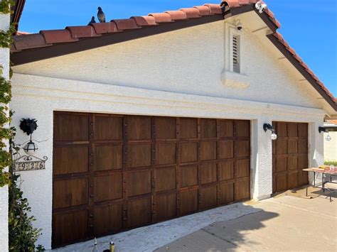 Spanish Colonial Garage Door Brown Garage Doors Exterior Garage Door