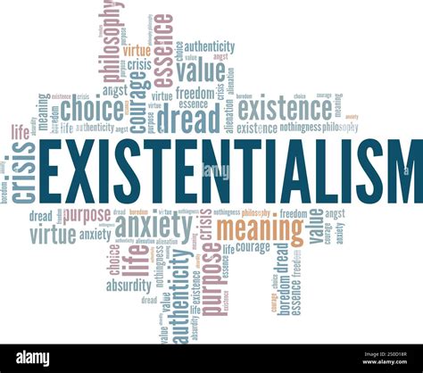 Existentialism Word Cloud Conceptual Design Isolated On White Background Stock Vector Image
