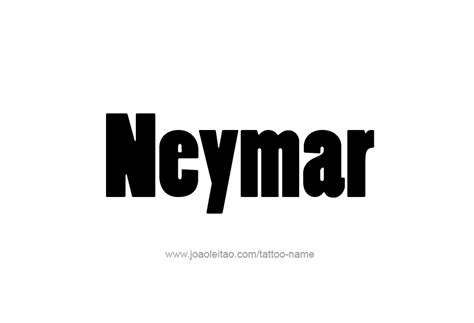 Neymar Name Tattoo Designs