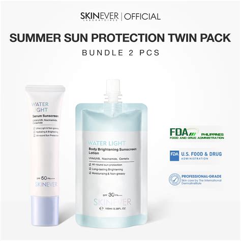 Skinever Water Light Face Sunscreen And Brightening Body Whitening Spf50