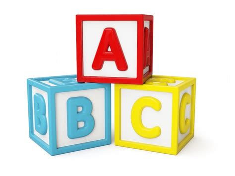 Premium Photo Abc Building Blocks Isolated