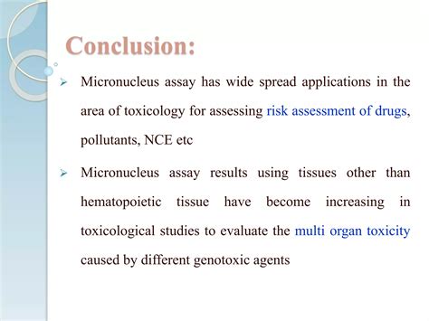Micronucleus Assay Pptx