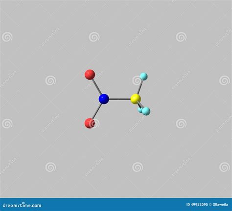 Nitromethane Molecule Isolated On Grey Stock Illustration Illustration Of Rocket Model 49952095
