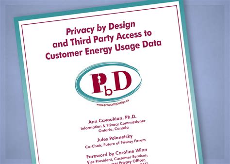 Privacy By Design And Third Party Access To Customer Energy Usage Data