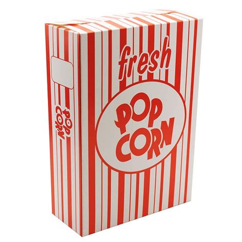 Fasmov 100 Pack Paper Popcorn Boxes 6 L X 2 12w X 8 12 H Close