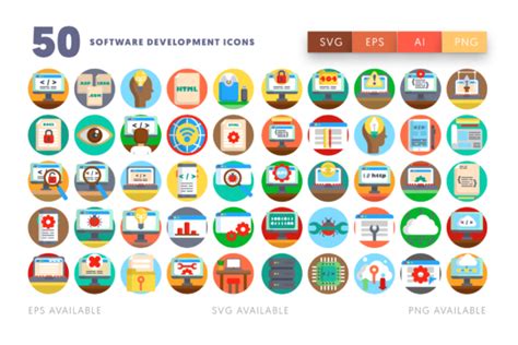 Software Development Icons Graphic By Dighital Design · Creative Fabrica