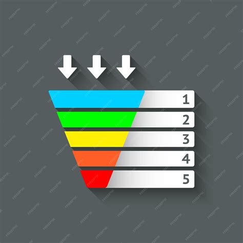 Premium Vector Color Marketing Funnel Symbol