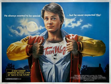 Original Teen Wolf Movie Poster Michael J Fox Werewolf