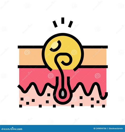 Infection From Ingrown Hair Color Icon Vector Illustration Stock Vector Illustration Of Blazer