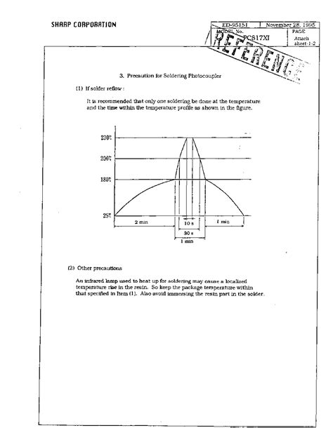 Pc817 Datasheet 11 11 Pages Sharp Device Specification For Photocoupler