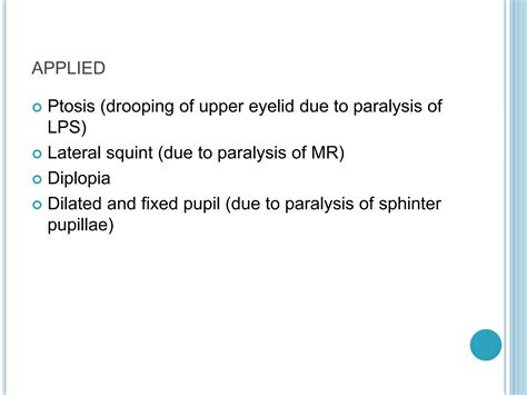 3 Rd 4th 6th Cranial Nerve Pptx