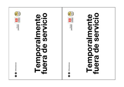 Cartel Fuera De Servicio Pdf