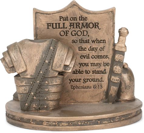 Dicksons Full Armor Of God Antiqued Bronze 12 Inch Resin Tabletop Figurine Home