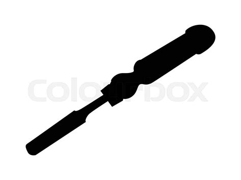 Silhouette Of Chisel Stock Vector Colourbox