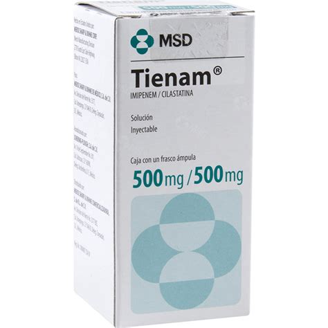 Tienam Iv Solucion Inyectable 500 Mg 500 Mg Caja Con 1 Frasco Ampula Aliviomeds