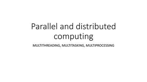 Parallel And Distributed Computing Chapter PDF Computing Technology Computing
