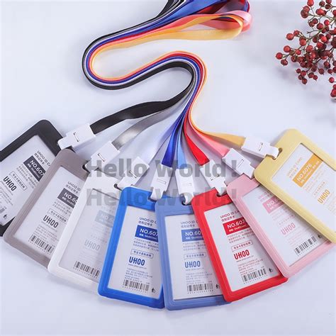 Colored Id Holder Plastic Hard Case Name Batch Badge Tag Entry Pass
