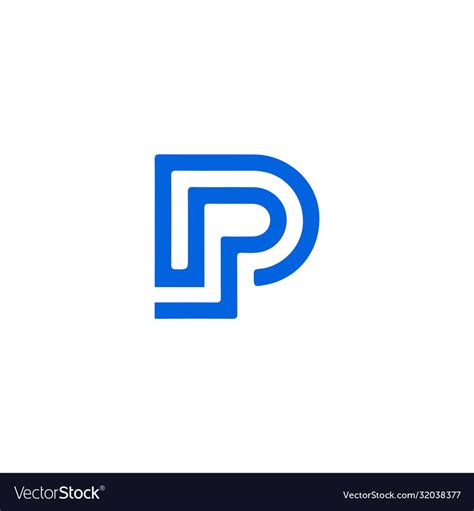 Initial Letter Pp Or P Logo Design Template Vector Image