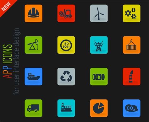 Premium Vector Industry Icon Set