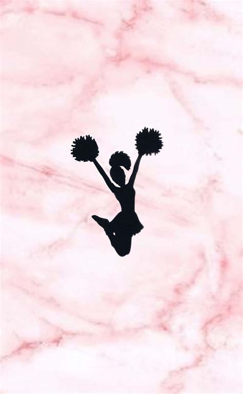 Download Cheerleader Silhouette Pink Backdrop Wallpaper