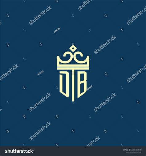 Db Initial Monogram Shield Logo Design Stock Vector Royalty Free