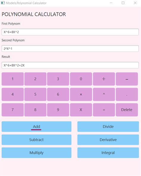 Github Teodoratatpolynomialcalculator