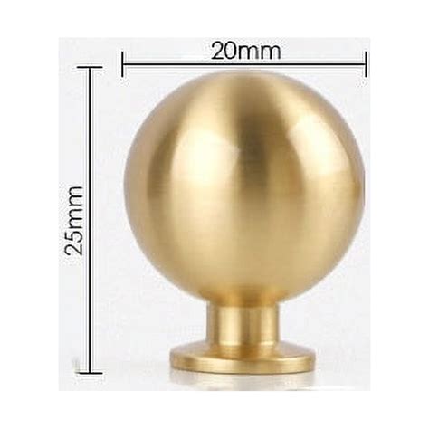 10 Pcs Round Ball Solid Brass Cabinet Knobs For Dresser Drawer Modern