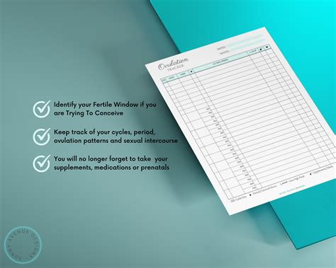 Printable Ovulation Test Strips Tracker Digital Opk Test Sheet